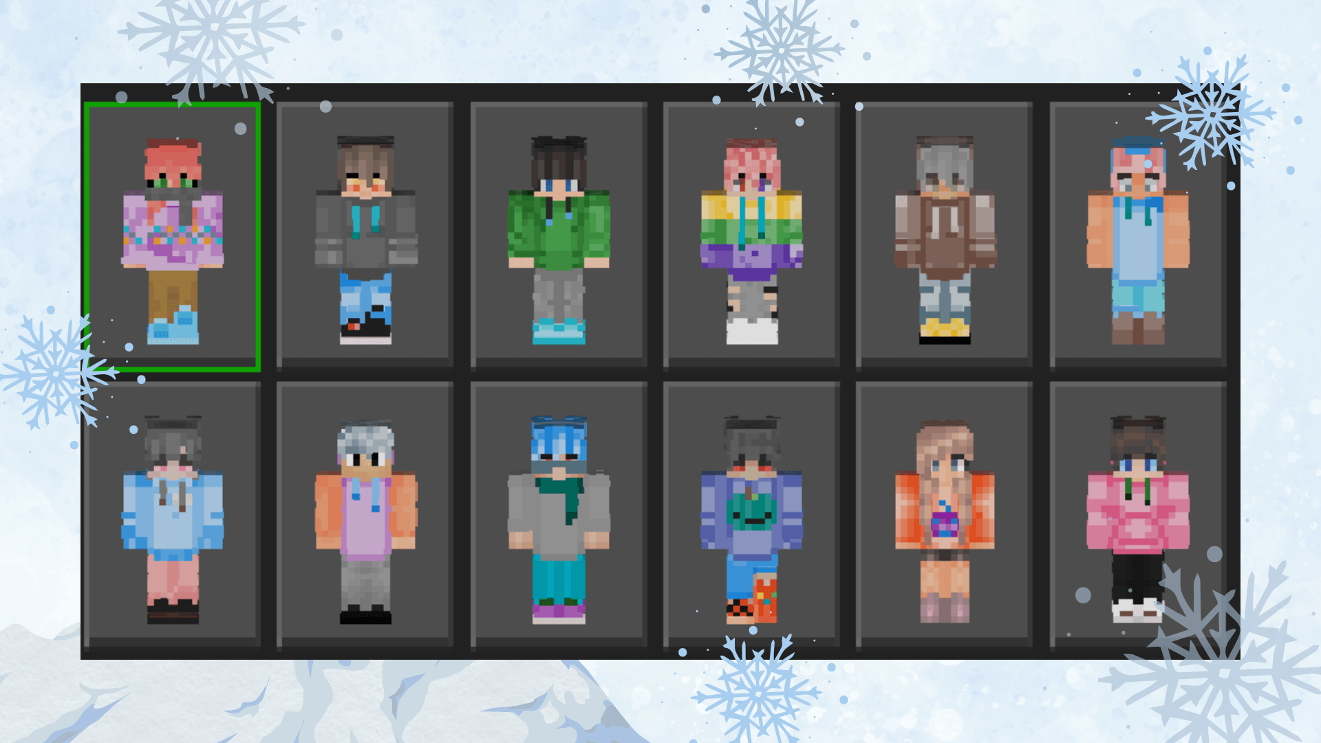 Winter Wardrobe - Minecraft Bedrock Skins - CurseForge