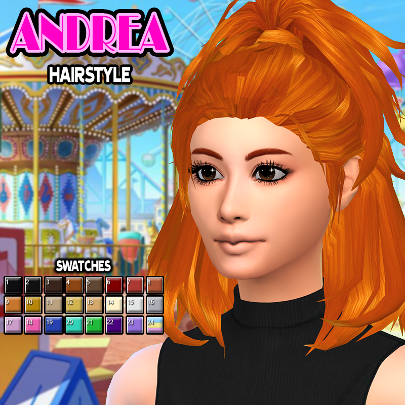 Andrea hairstyle by Jochi - Gallery - The Sims 4 Create a Sim - CurseForge