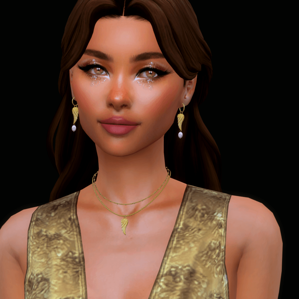 Gold Pearl Wing Earrings - The Sims 4 Create a Sim - CurseForge