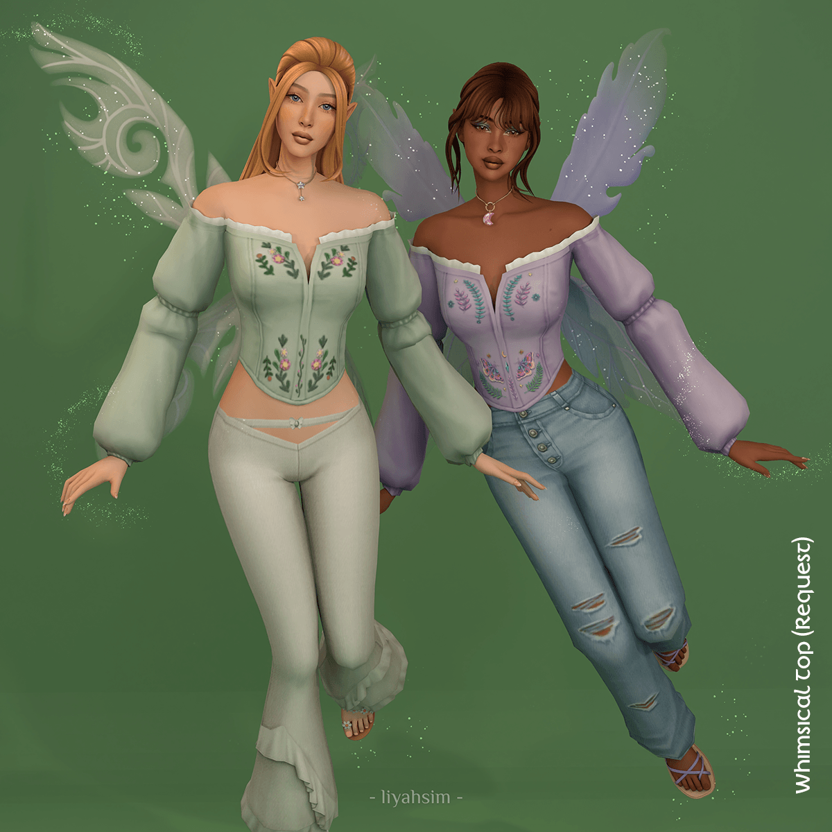 Fern&Fable - Whimsical Top (REQUEST) - Gallery - The Sims 4 Create a Sim - CurseForge