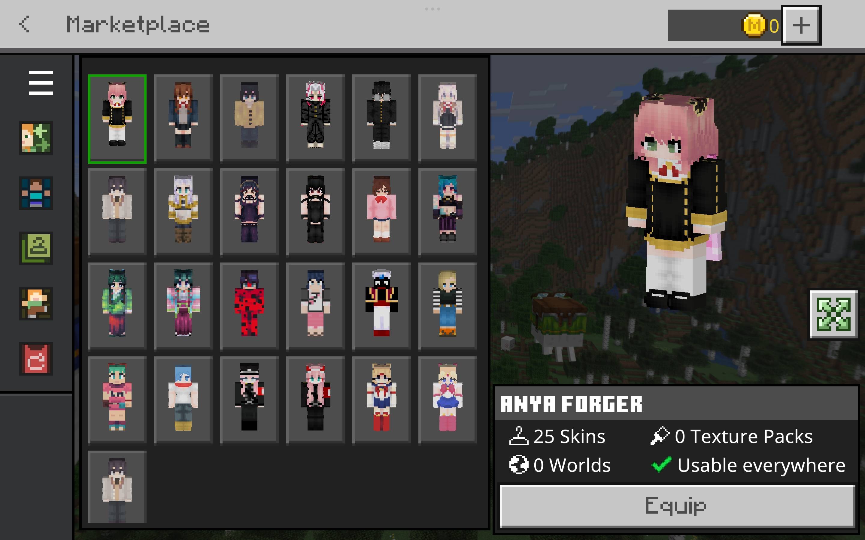 Anime Skin Pack - Gallery - Minecraft Bedrock Skins - CurseForge