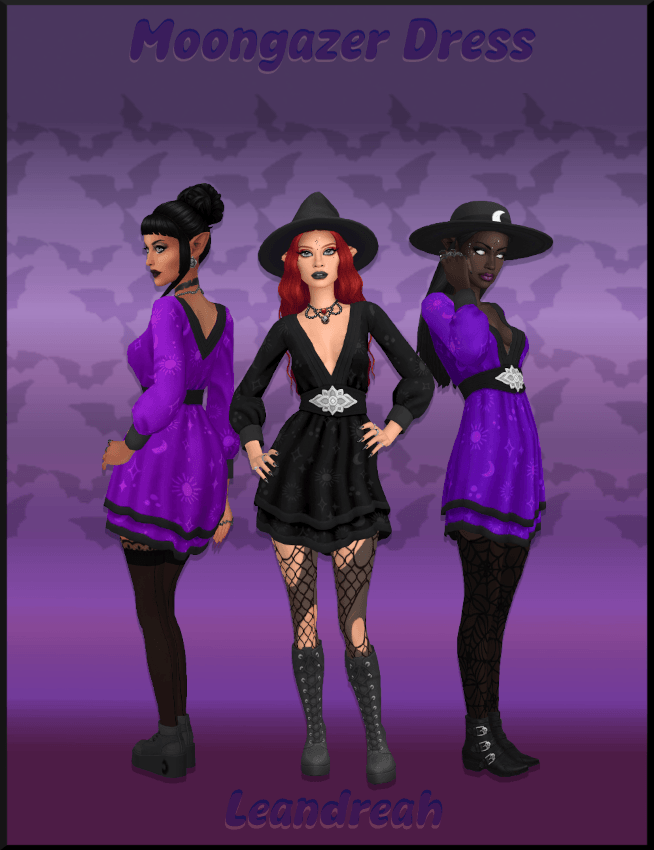 Okkult Moongazer Dress - Gallery - The Sims 4 Create a Sim - CurseForge