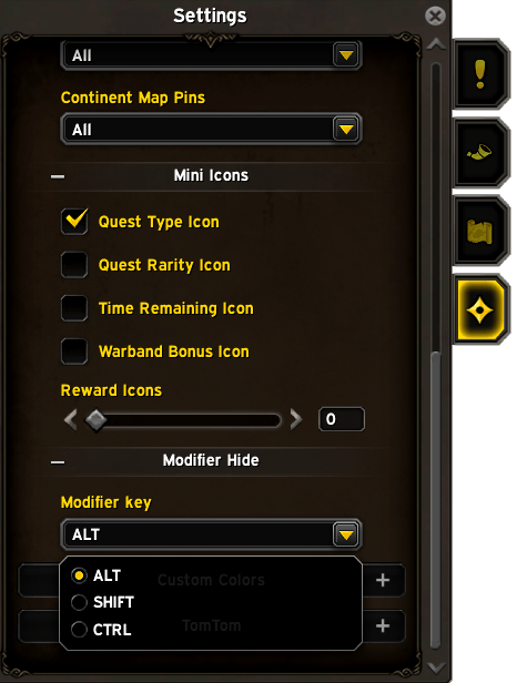 WorldQuestTab: Modifer Hide - Gallery - World of Warcraft Addons - CurseForge
