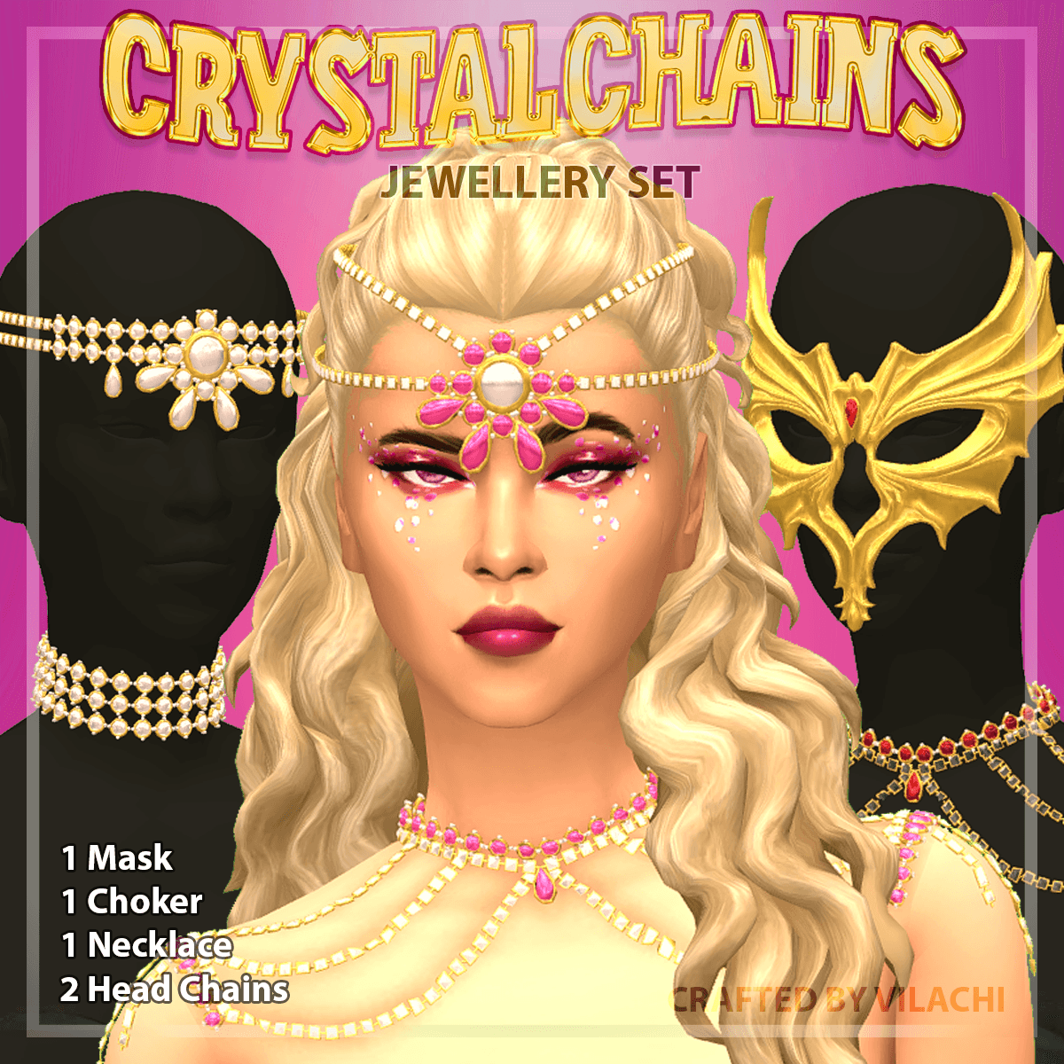 Vilachi Crystal Chains Jewellery Set - Gallery - The Sims 4 Create a ...