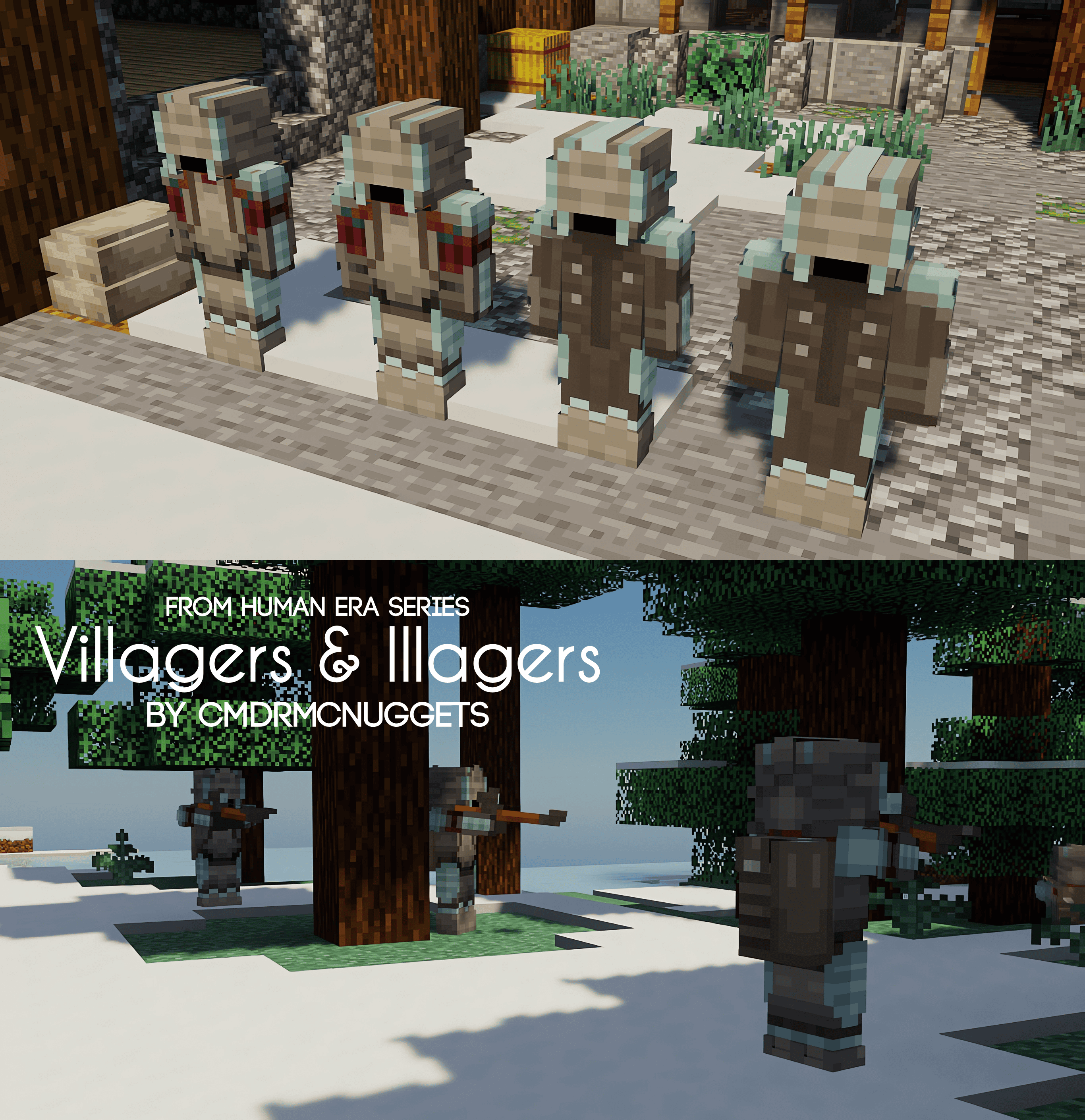 [ Bedrock ] Human Era: Villagers & Illagers X Actions n Stuff ...