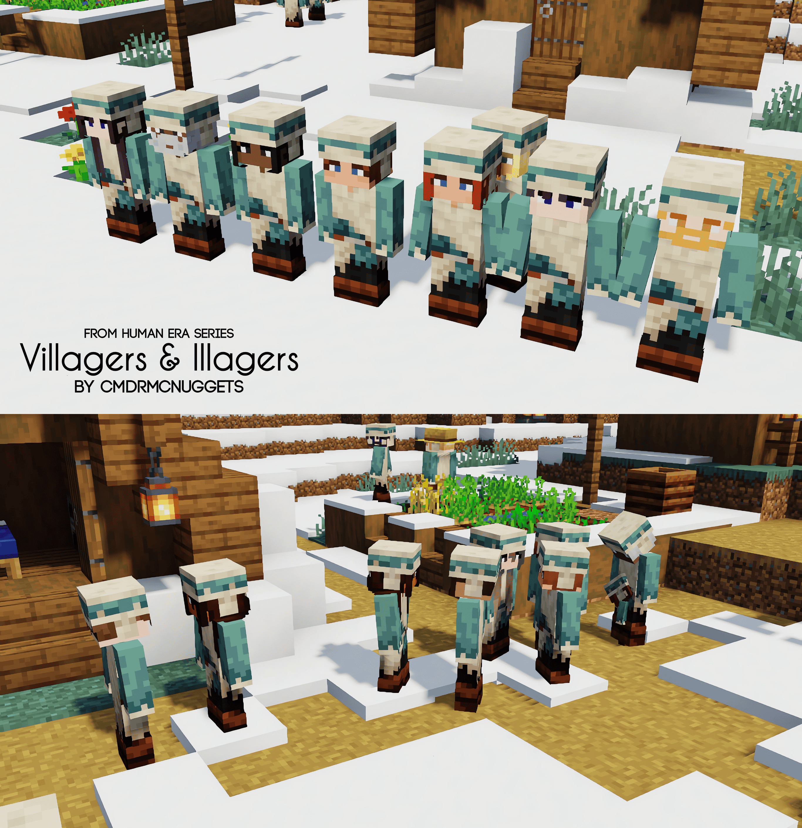[ Bedrock ] Human Era: Villagers & Illagers X Actions n Stuff ...