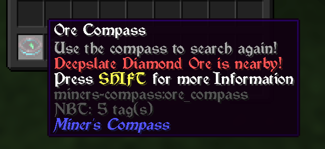 Miner's Compas - Gallery - Minecraft Mods - CurseForge