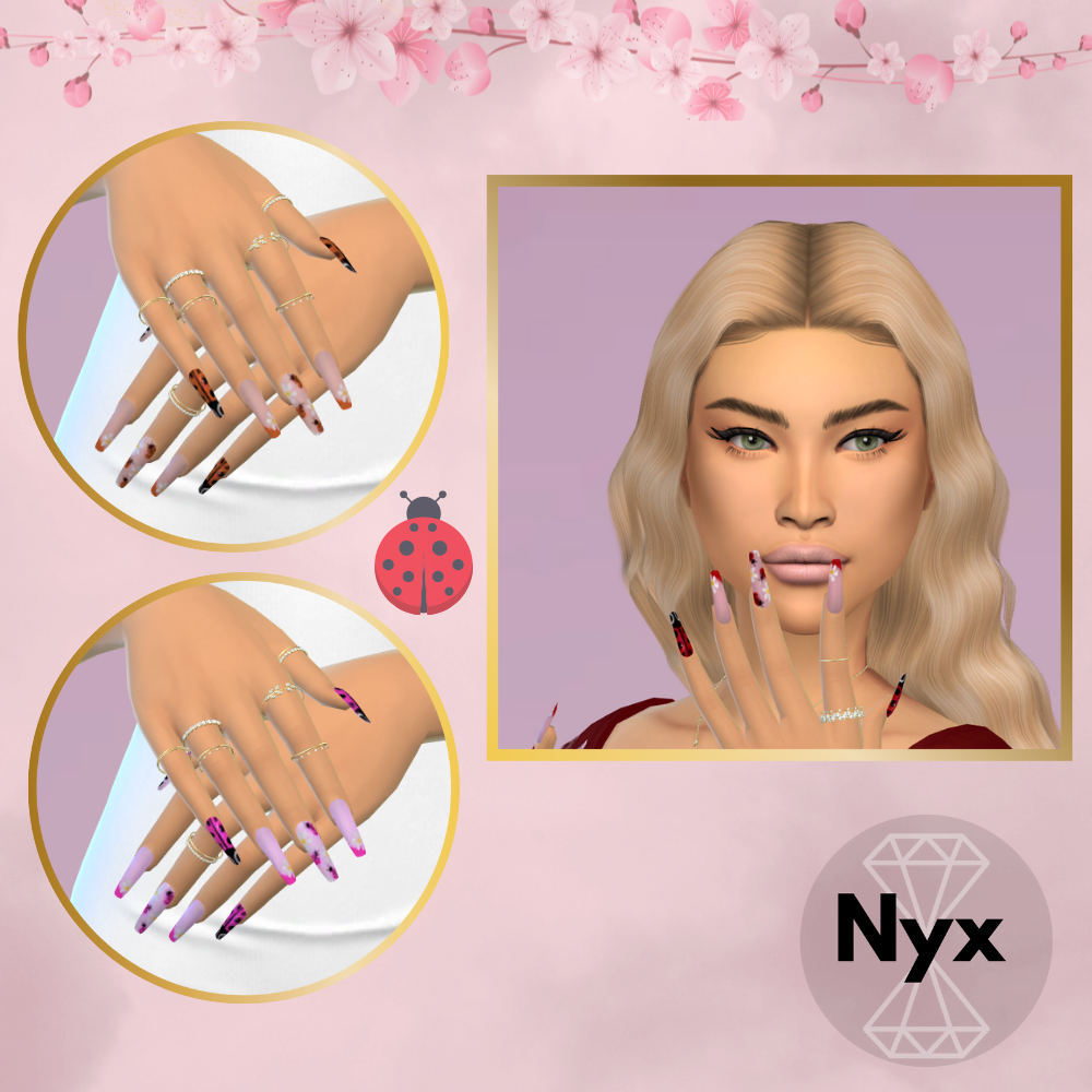 Spring nails set 72 - The Sims 4 Create a Sim - CurseForge