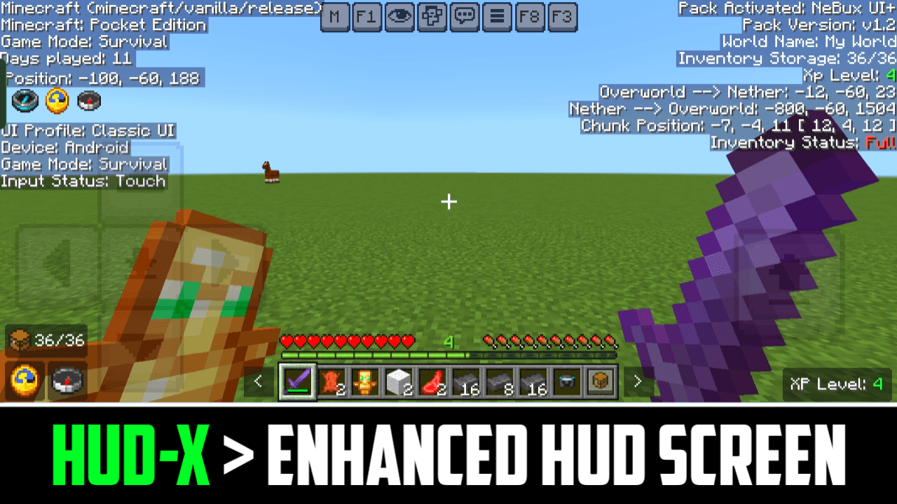 HUD-X - Gallery - Minecraft Bedrock Texture Packs - CurseForge