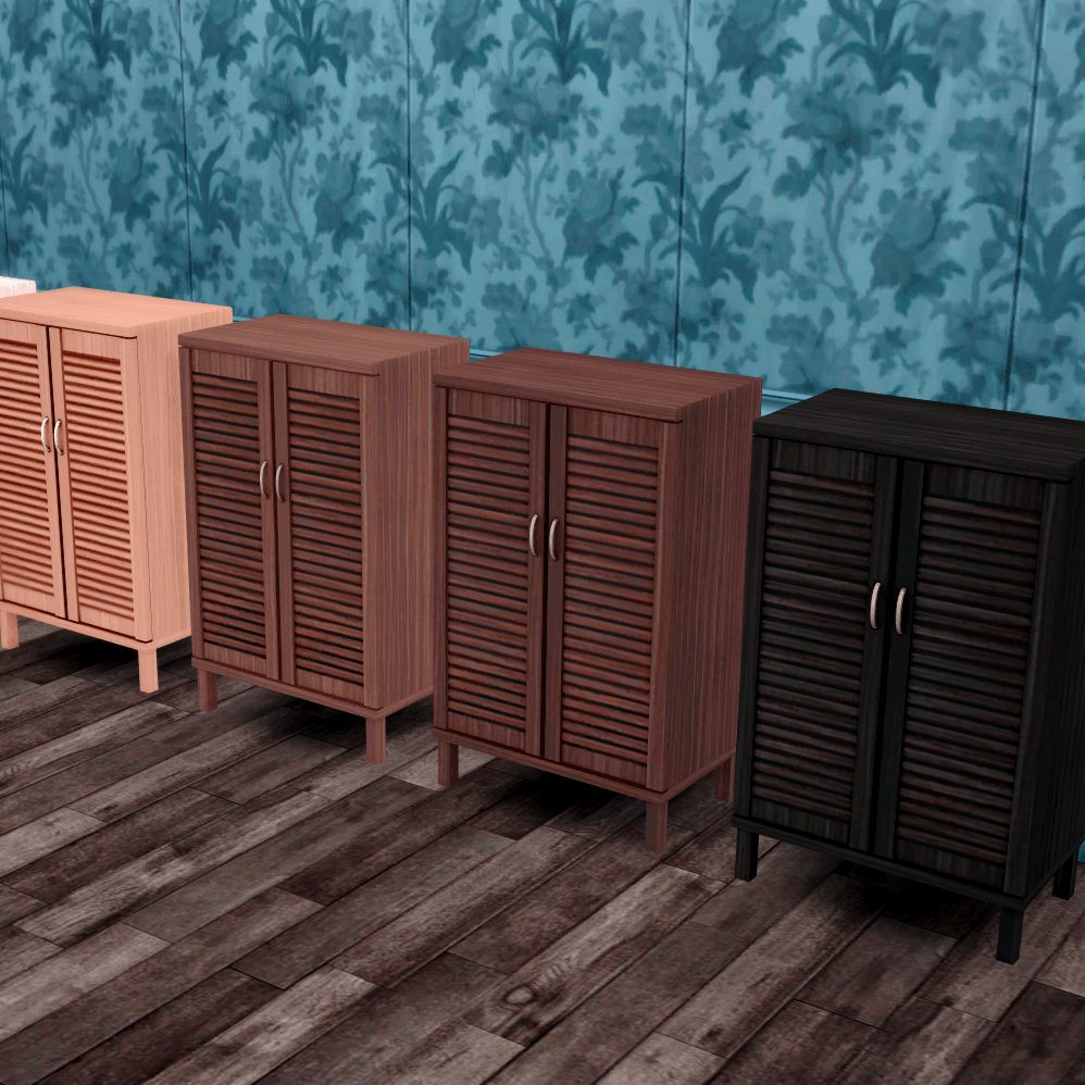 Wooden Minimalist Shoe Cabinet Set - Gallery - The Sims 4 Build / Buy ...