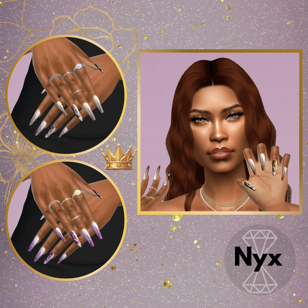 Metallic nails set 78 - The Sims 4 Create a Sim - CurseForge