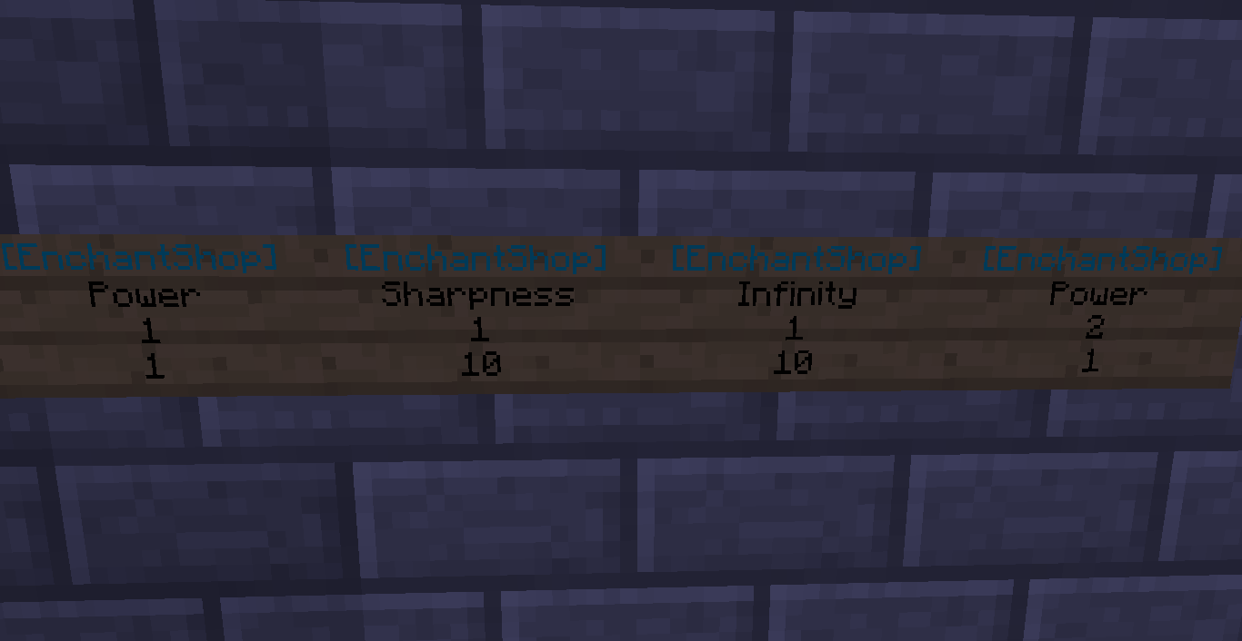 EnchantmentShop - Use signs to buy Enchants! - Minecraft Bukkit Plugins - CurseForge