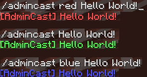 AdminCast - Minecraft Bukkit Plugins - CurseForge