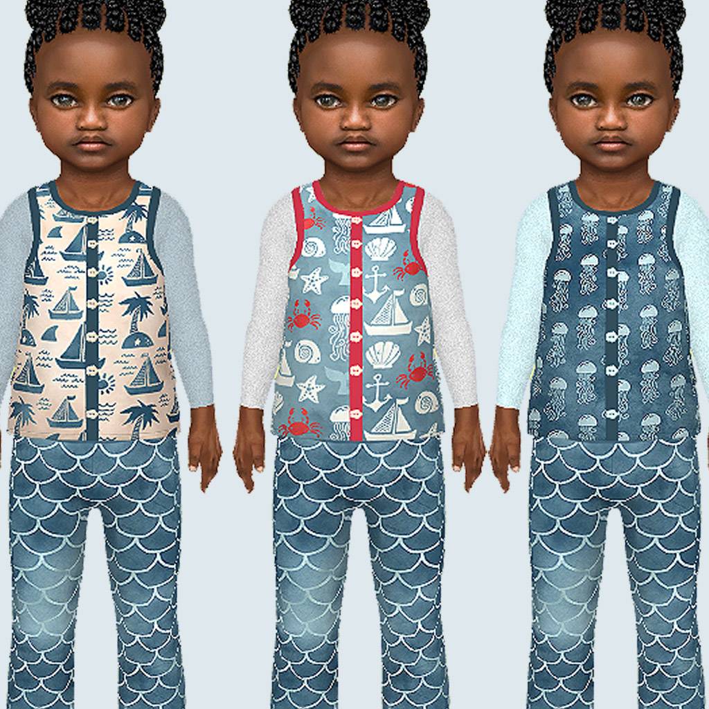 Toddler Nautical Silk Top - Gallery - The Sims 4 Create a Sim - CurseForge