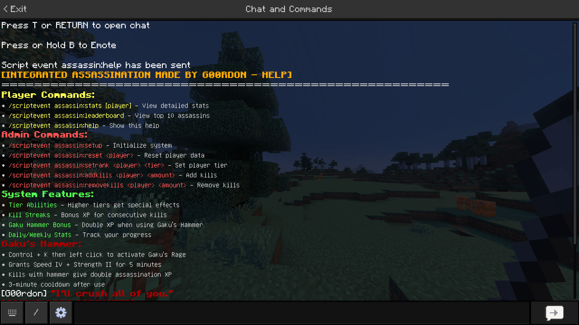 AssassinationSystem - Gallery - Minecraft Bedrock Scripts - CurseForge