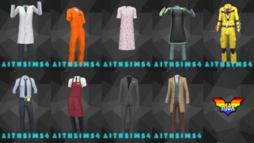 Invisibles and Skeletons EP01 Get to Work Outfits - The Sims 4 Create a ...