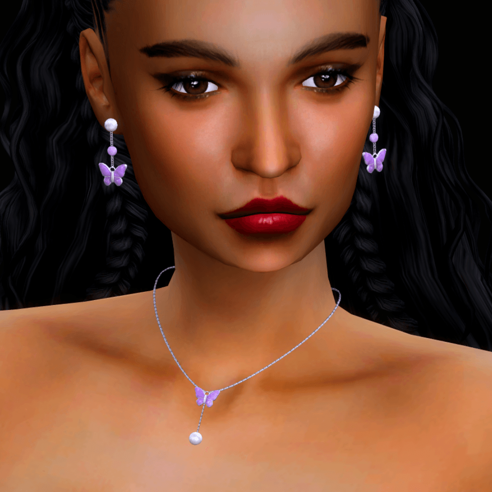 Purple Butterfly Necklace - The Sims 4 Create a Sim - CurseForge