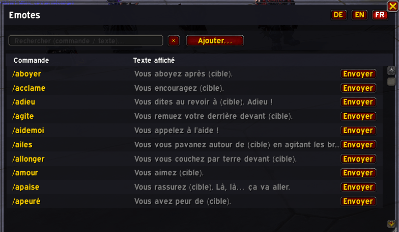 Emote - Gallery - World of Warcraft Addons - CurseForge