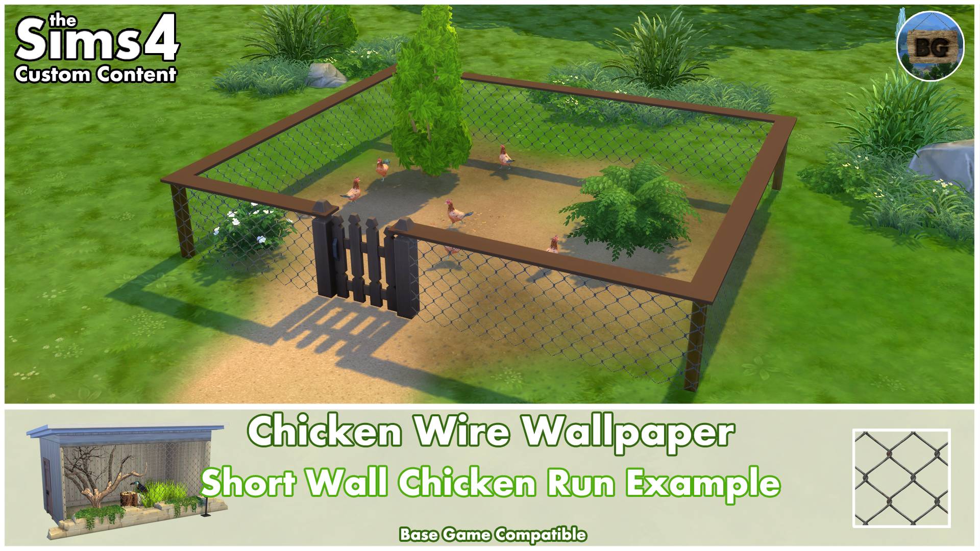 Chicken Wire - Wallpaper ~ Wall ~ Fence - The Sims 4 Build / Buy ...