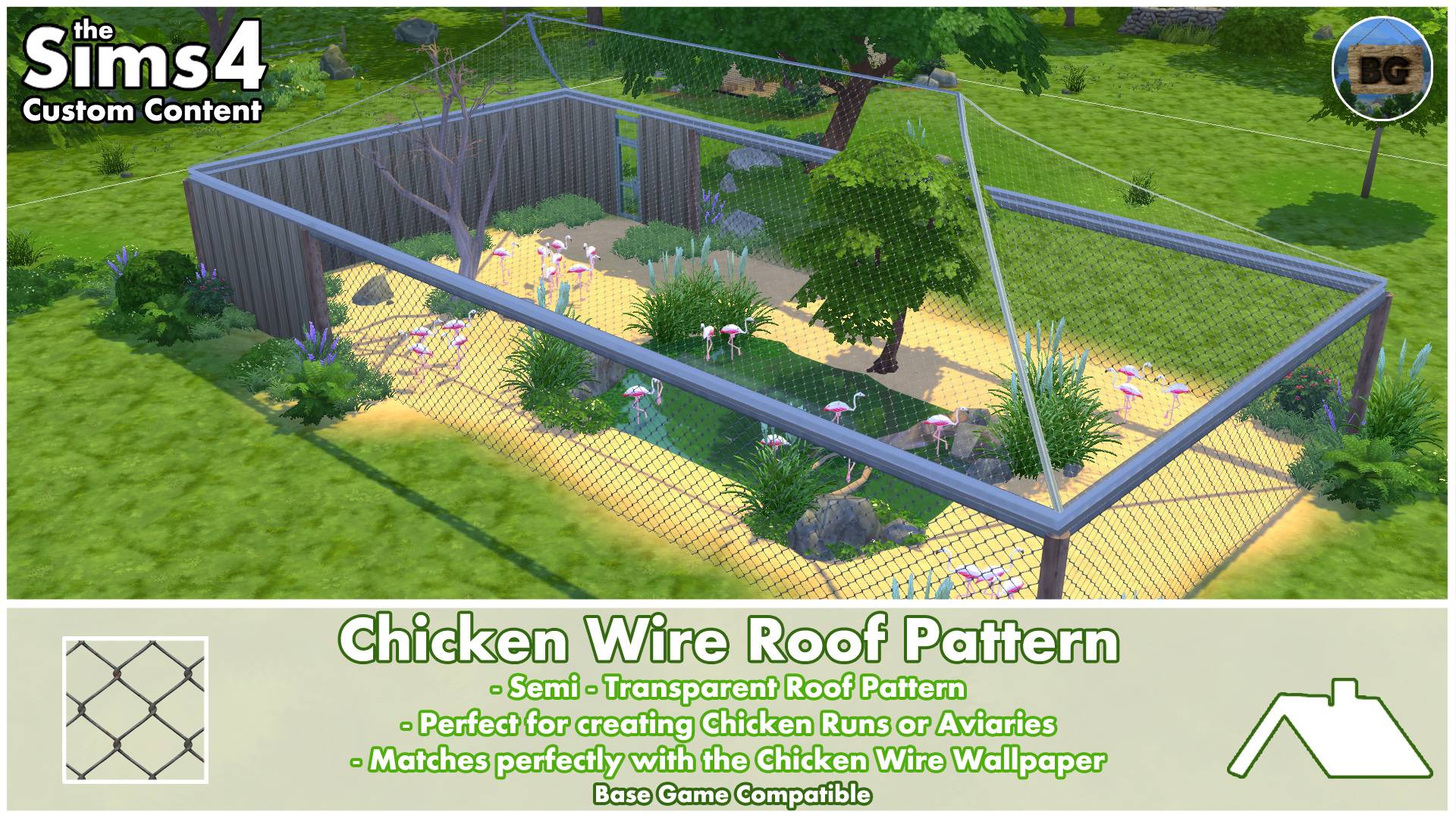 Chicken Wire - Roof Pattern ~ Fence - The Sims 4 Build / Buy - CurseForge