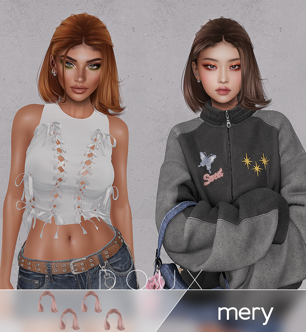 DOUX - Mery Hairstyle - PACK (4 HAIRS) - The Sims 4 Create a Sim ...