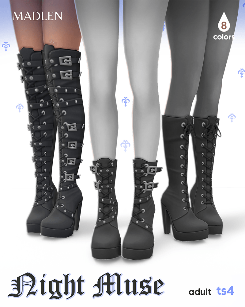 Night Muse Valkyrie Boots - Gallery - The Sims 4 Create a Sim - CurseForge