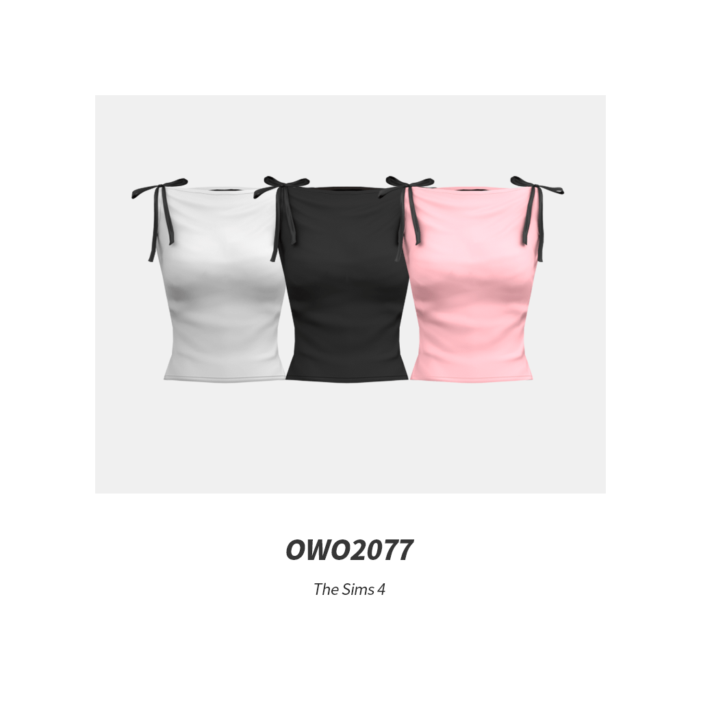 OWO2077 - Graceful Ribbon Bow Top - The Sims 4 Create a Sim - CurseForge