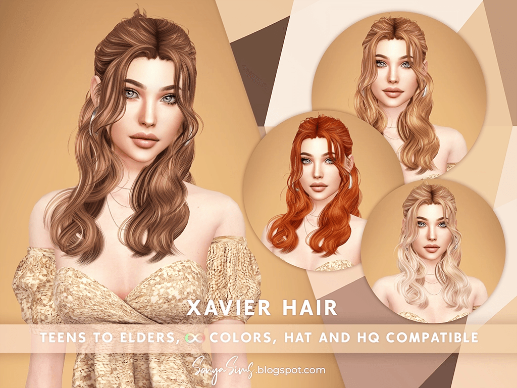 SONYASIMS - XAVIER HAIR (WITH BANGS) - The Sims 4 Create a Sim - CurseForge
