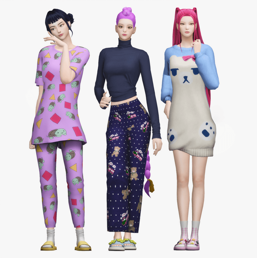 Huntrix Pajama Set - The Sims 4 Create a Sim - CurseForge
