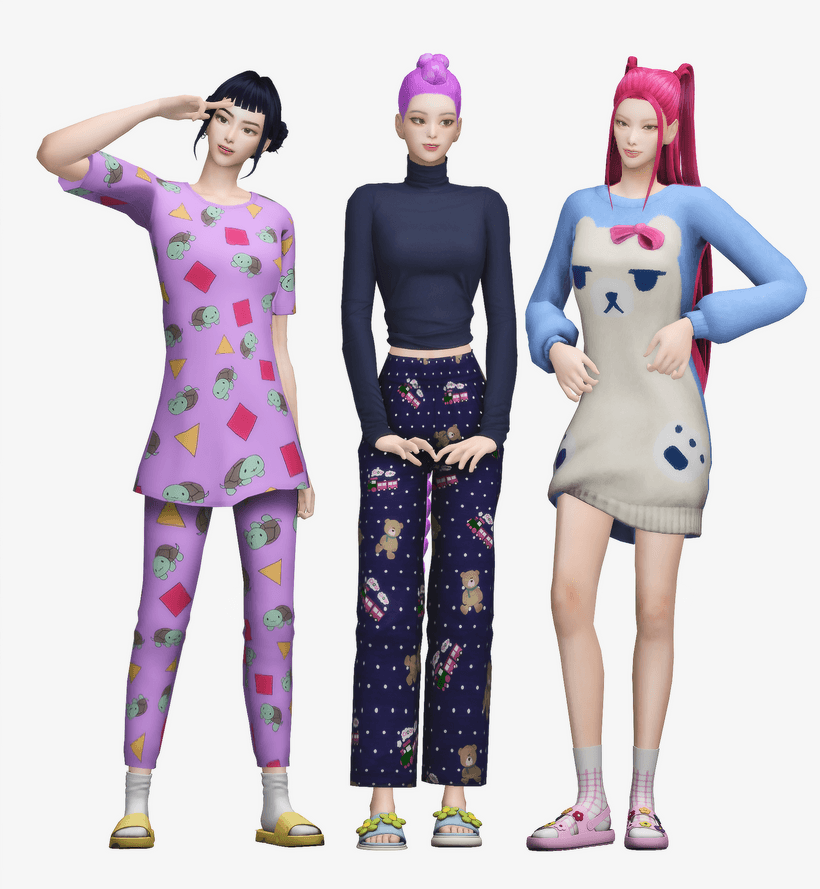 Huntrix Pajama Set - The Sims 4 Create a Sim - CurseForge