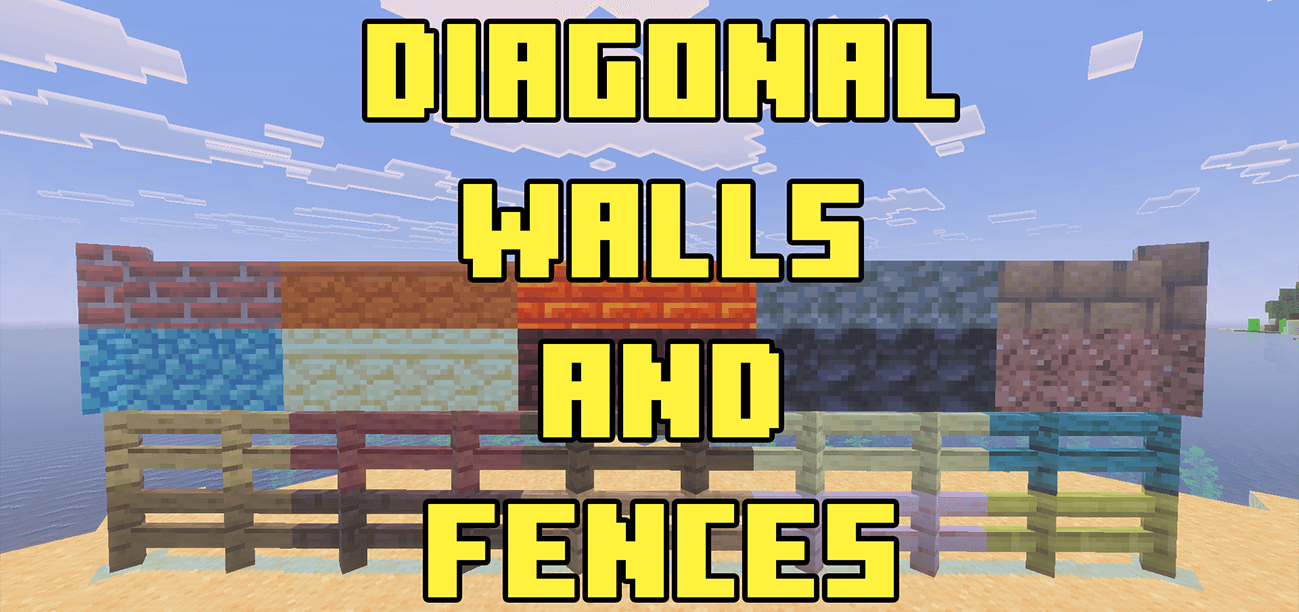 Diagonal Fence and Walls - Gallery - Minecraft Bedrock Addons - CurseForge