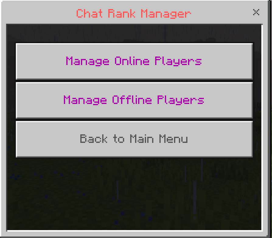 [Realm Compatible]Chat Rank Manager – Persistent Multi‑Ranks System - Gallery - Minecraft ...