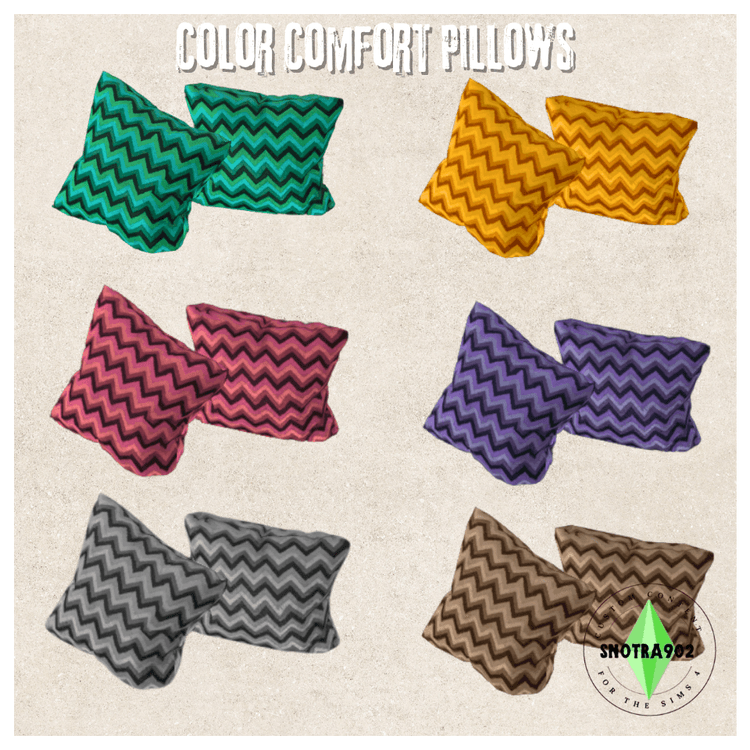 Color Confort Pillows - Gallery - The Sims 4 Build / Buy - CurseForge