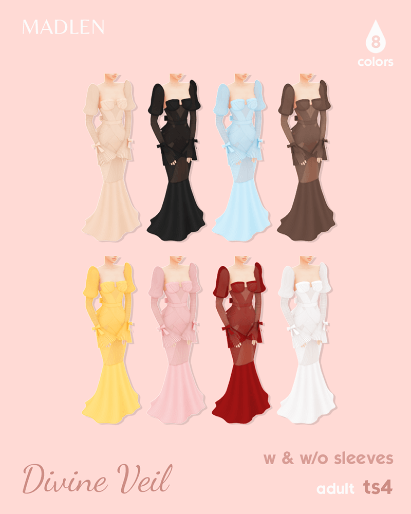 Divine Veil Dress Set - The Sims 4 Create a Sim - CurseForge