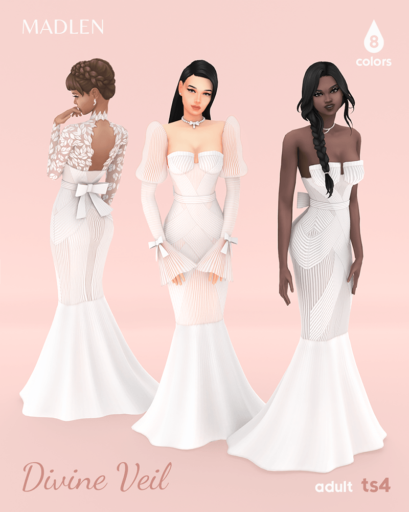 Divine Veil Dress Set - The Sims 4 Create a Sim - CurseForge