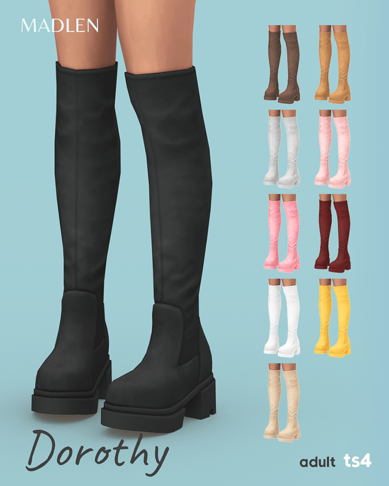 Revival Shoes Dorothy Boots - Gallery - The Sims 4 Create a Sim - CurseForge