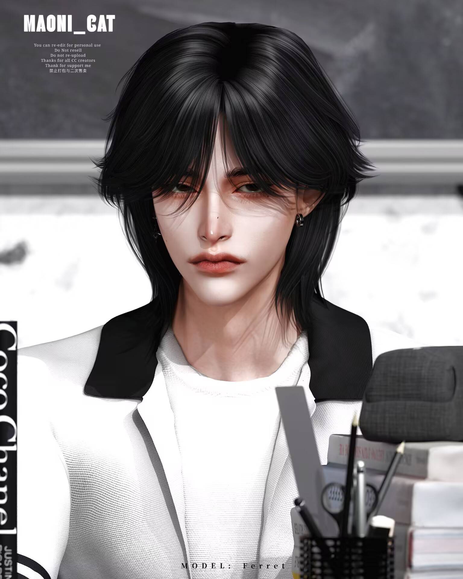 [Maoni_cat]HAIR No.42 ver.1 - Gallery - The Sims 4 Create a Sim ...