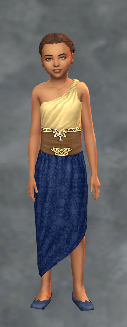 Happily Ever After - Celtic Medieval One Strap Dress - The Sims 4 ...