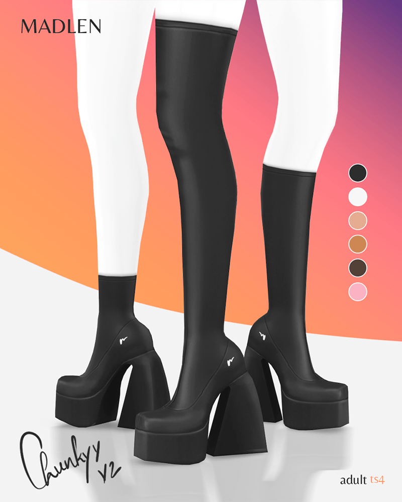 Chunkyy Boots Set v2 - The Sims 4 Create a Sim - CurseForge