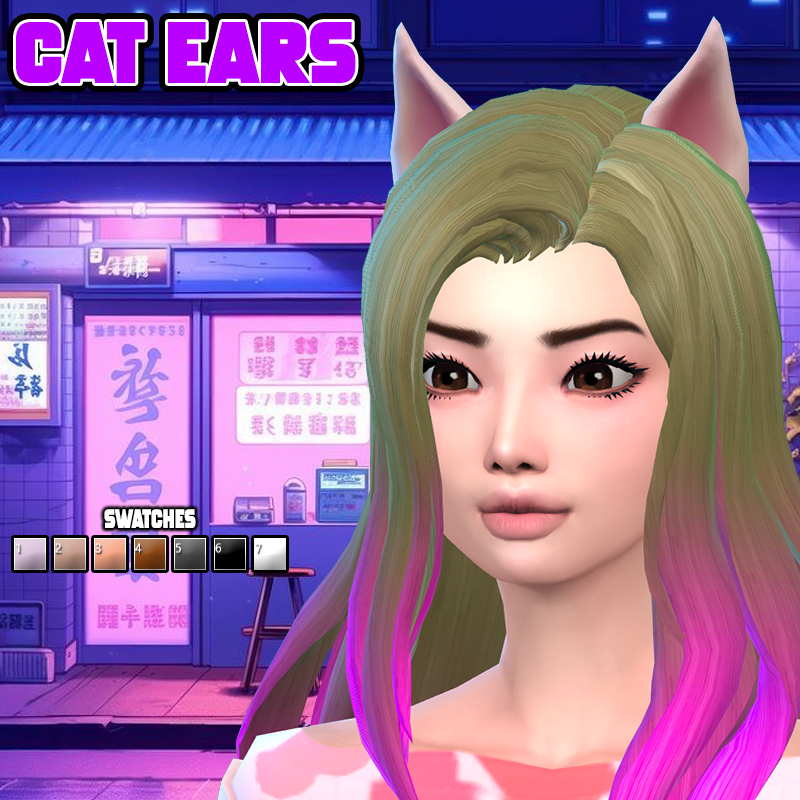 Cat ears by Jochi - Gallery - The Sims 4 Create a Sim - CurseForge