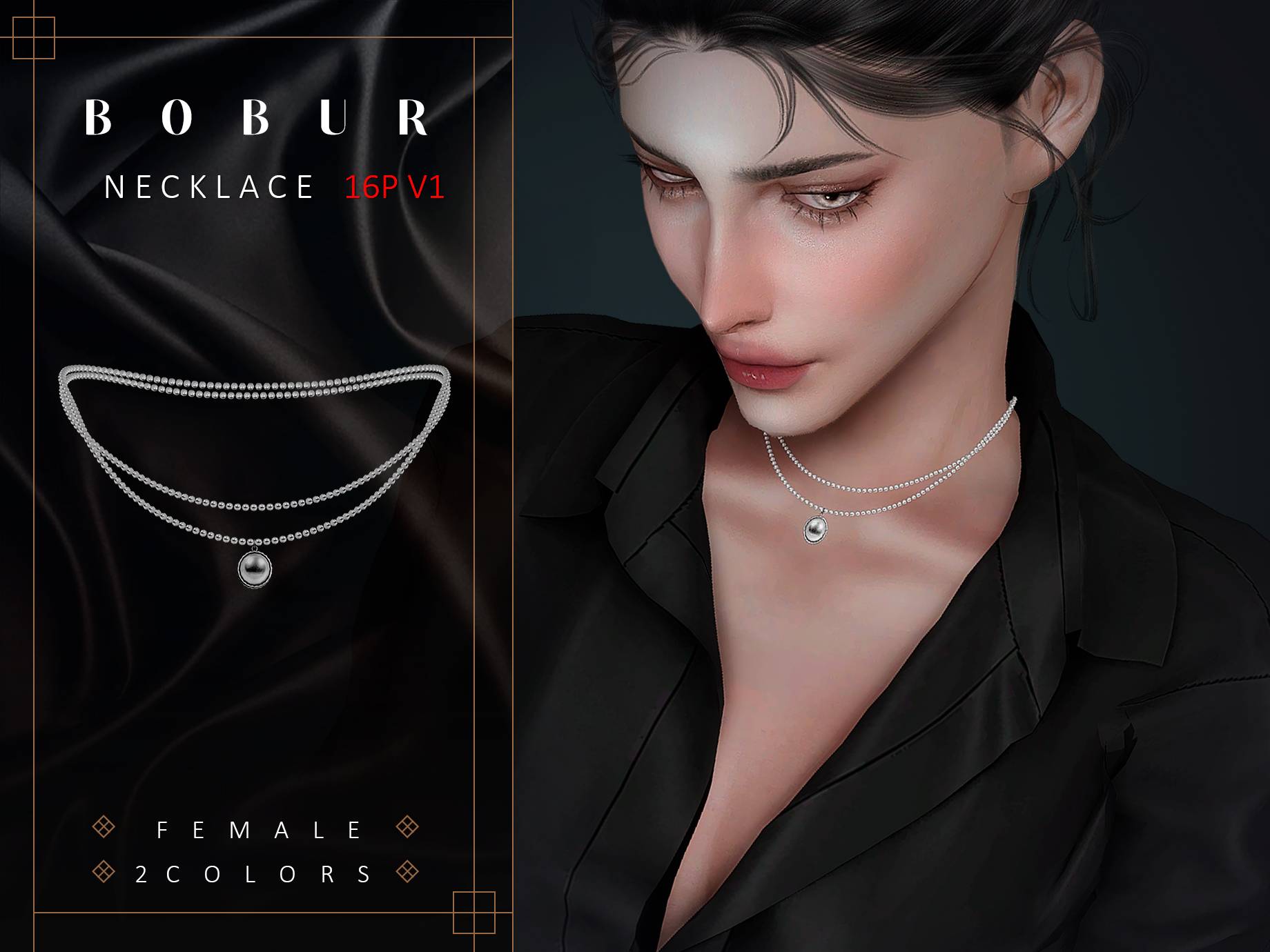 Pearl necklace with pendant - The Sims 4 Create a Sim - CurseForge
