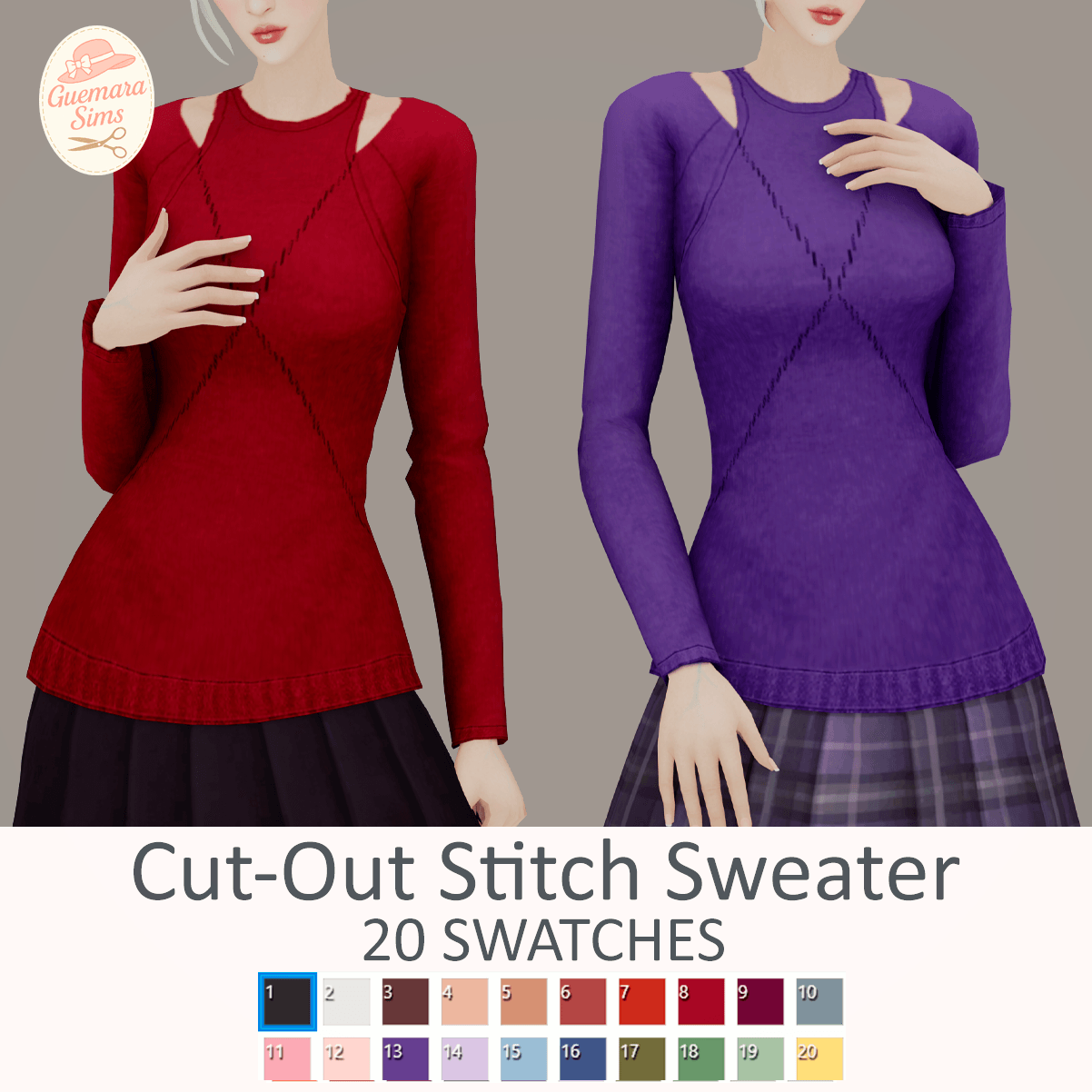 Cut-Out Stitch Sweater - The Sims 4 Create a Sim - CurseForge
