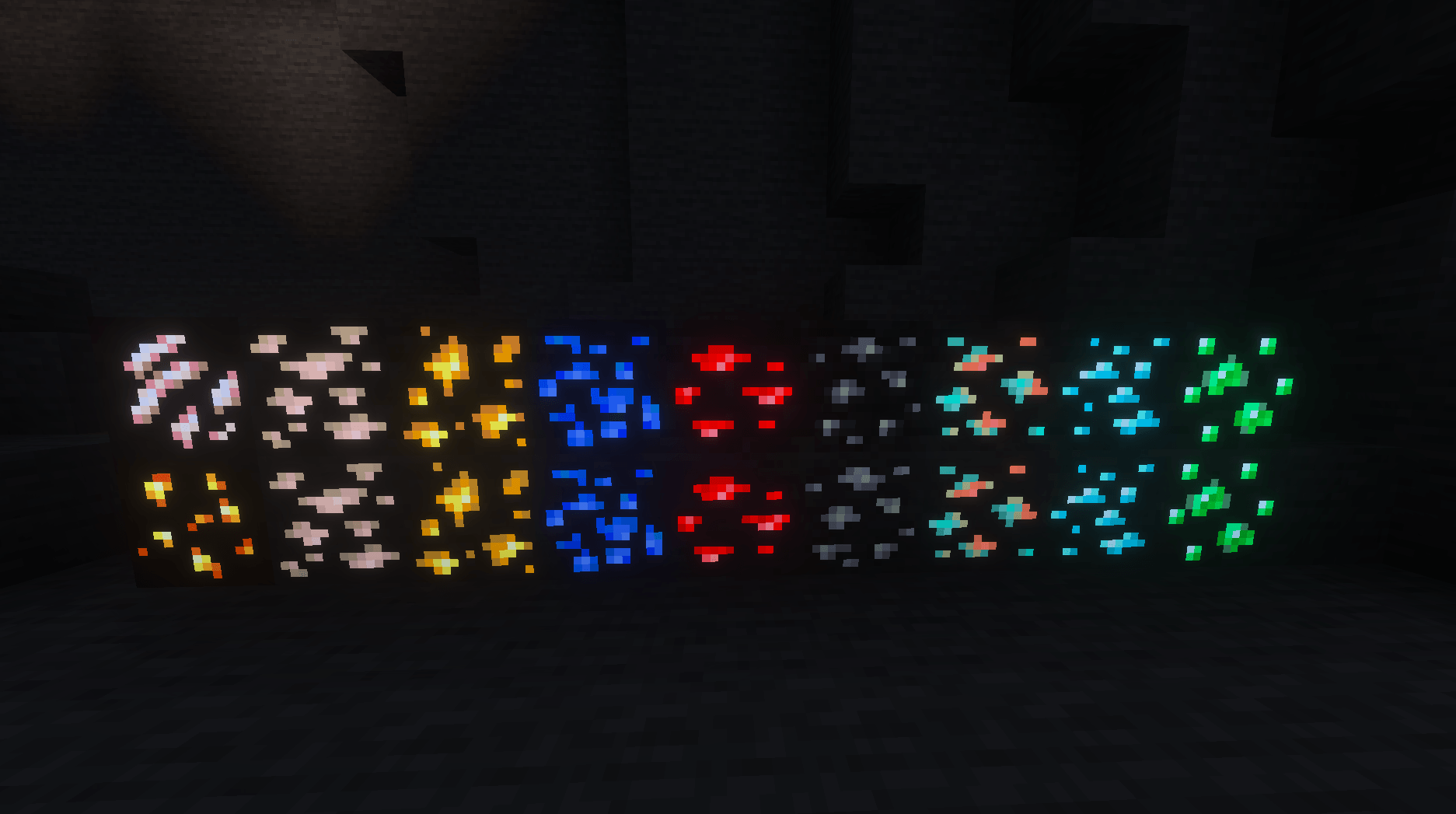 Glowing Ores Plus - Minecraft Bedrock Texture Packs - CurseForge