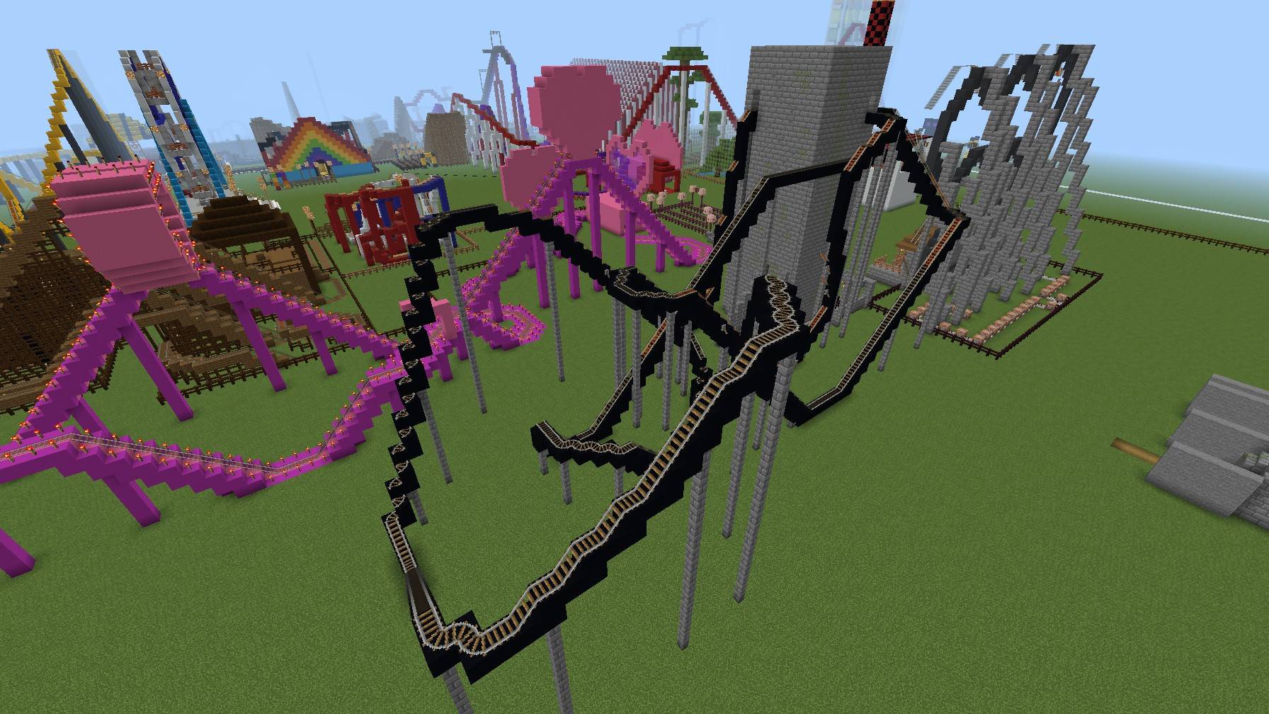 AJ Land (Roller Coaster Town) - Gallery - Minecraft Bedrock Maps ...