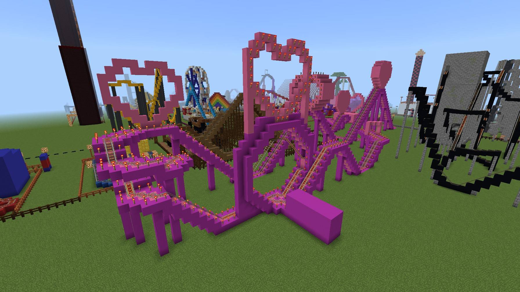 AJ Land (Roller Coaster Town) - Gallery - Minecraft Bedrock Maps ...