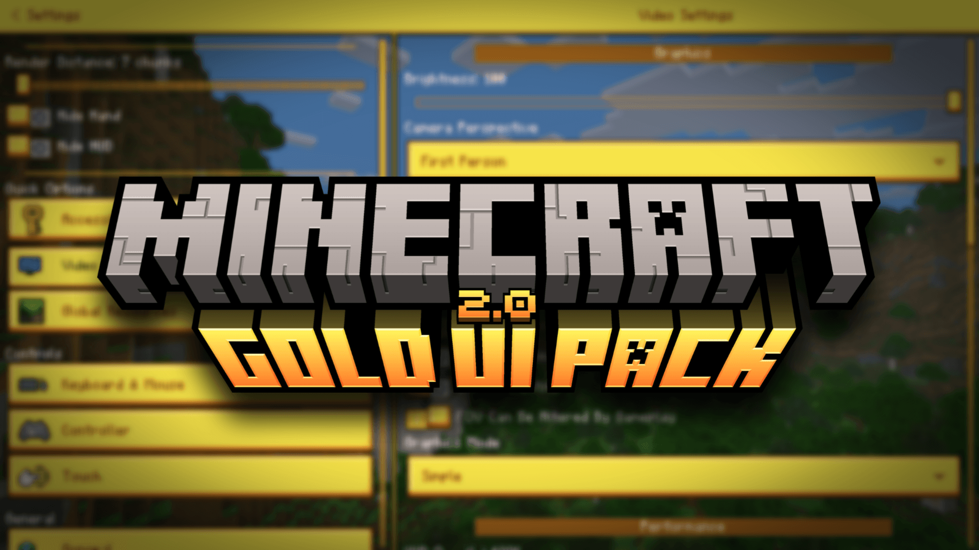 Gold UI Pack Remastered | Minecraft PE Texture Packs
