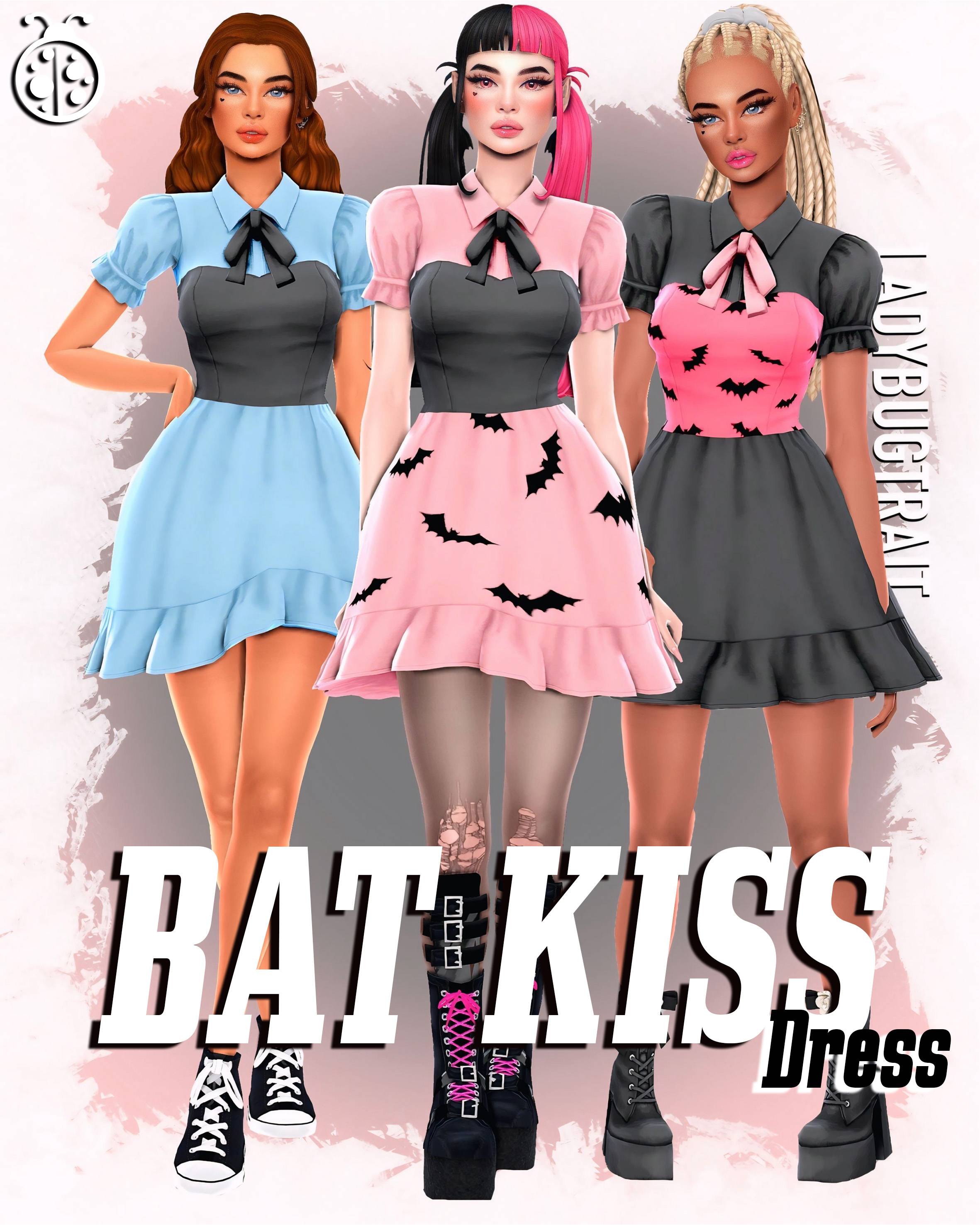 Bat Kiss dress download - The Sims 4 Create a Sim - CurseForge