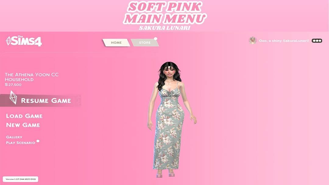 Soft Pink Main Menu Replacement - The Sims 4 Mods - CurseForge