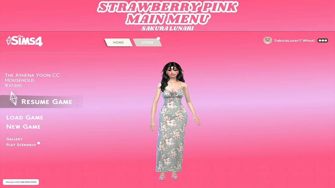 Strawberry Pink Main Menu - The Sims 4 Mods - CurseForge