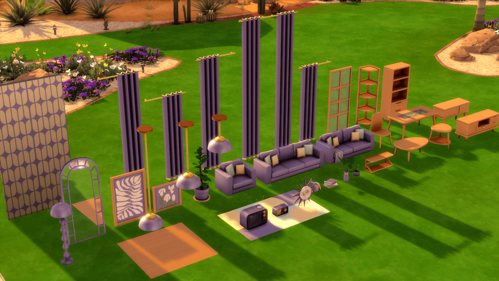 Retro Revival CC Kit -Living Room and Dining Room (41 assets) - The ...